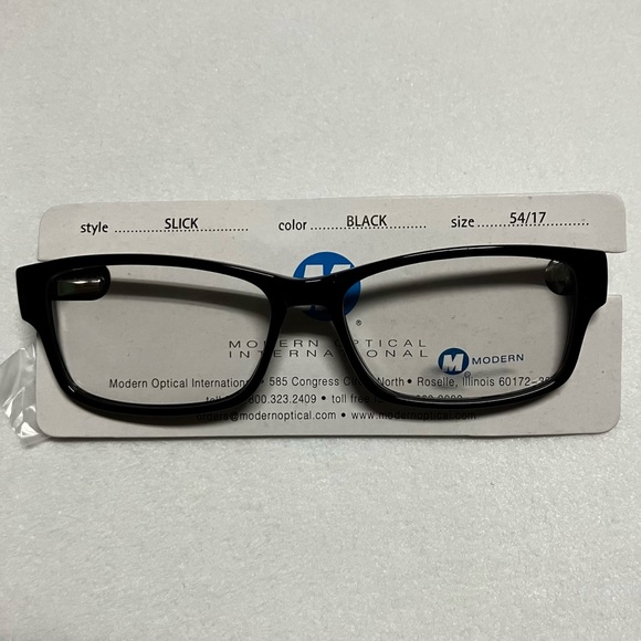 Modern Optical | Accessories | Nwt Modern Slick Black Plastic Glasses ...